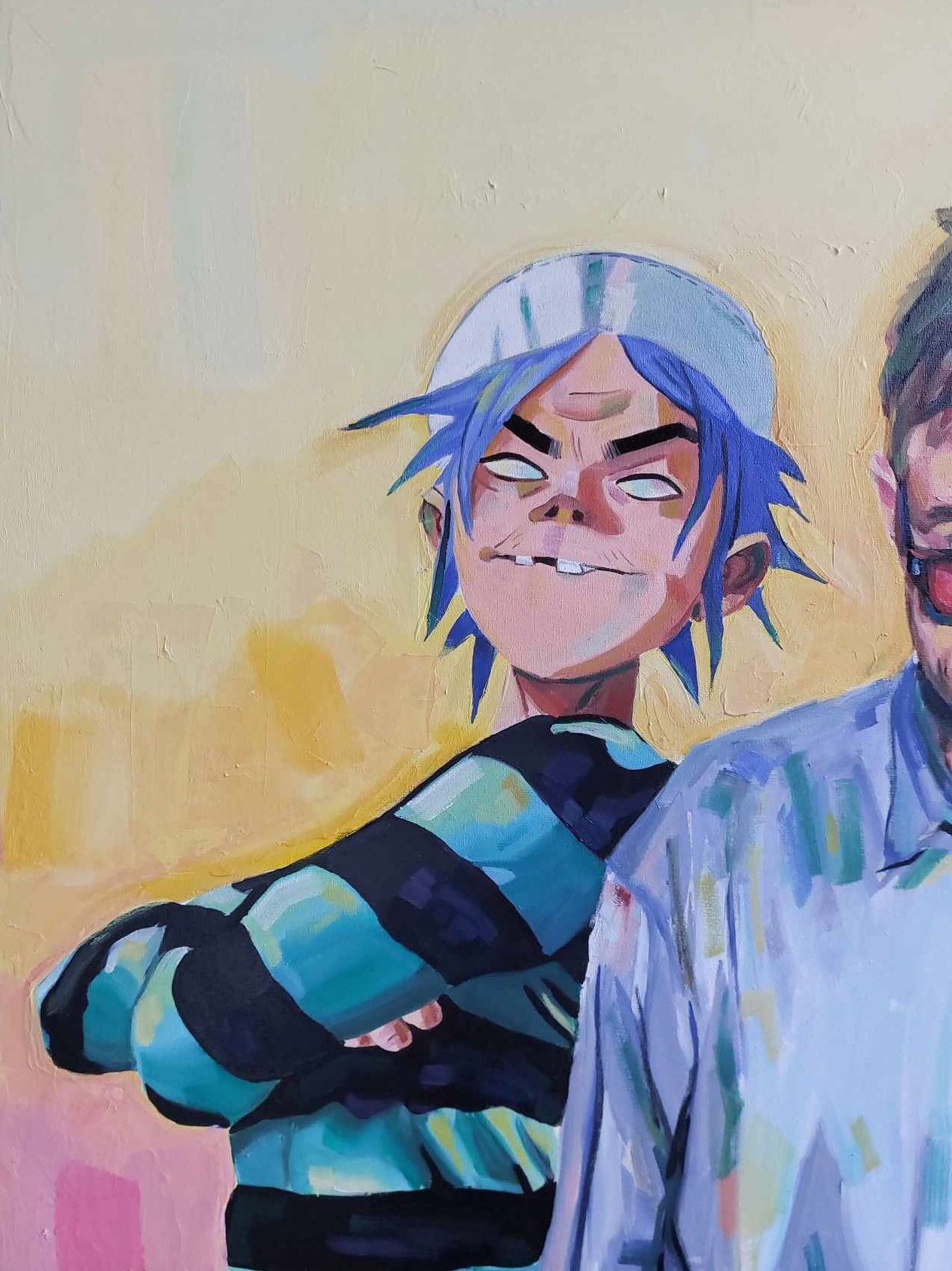 Original Gorillaz Art Oilpainting on Canvas, Fan Art Damon Albarn Blur ...
