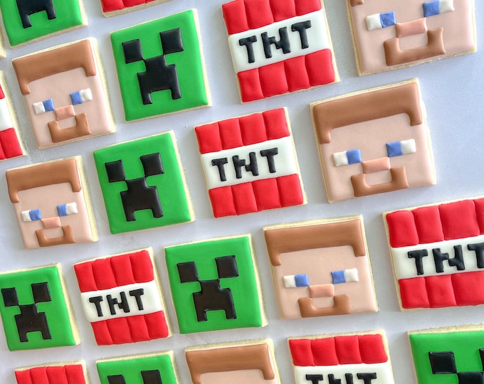 Minecraft Cookies, Minecraft Birthday, Minecraft Birthday Party ...