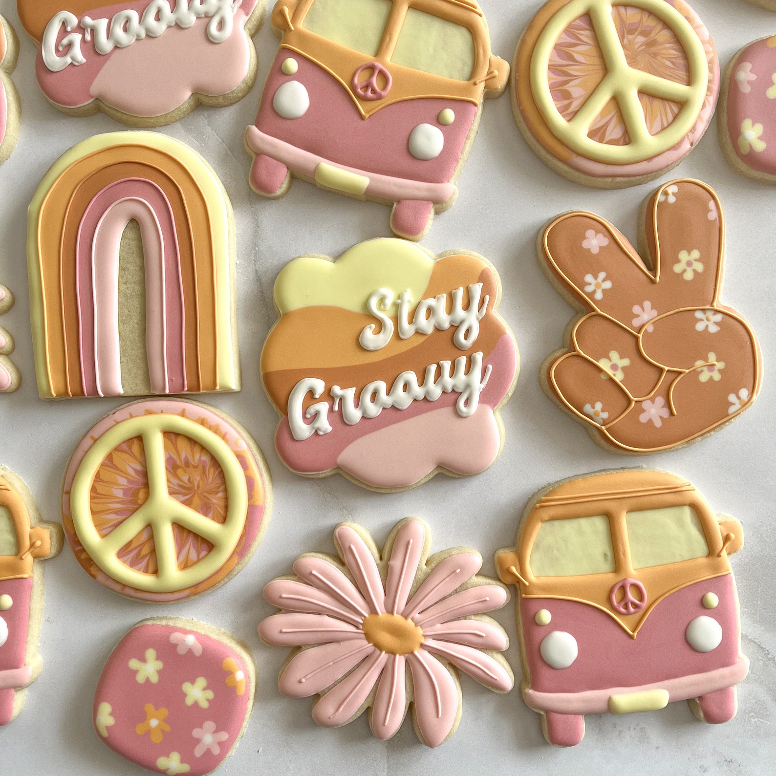 Groovy Birthday Cookies Two Groovy Groovy One Cookies - Etsy