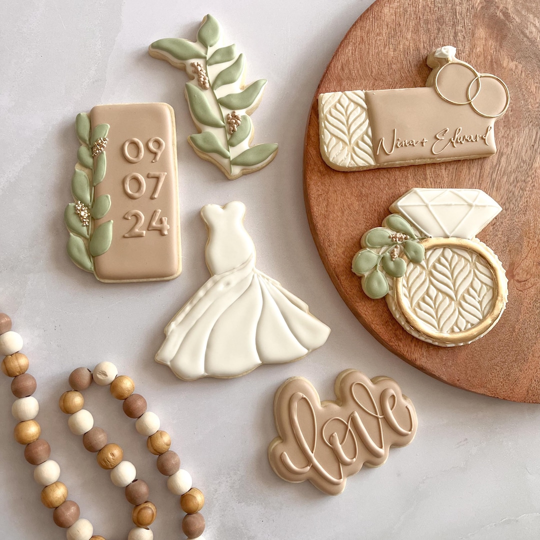 Personalized Wedding Cookies | Individually Wrapped Engagement Party ...