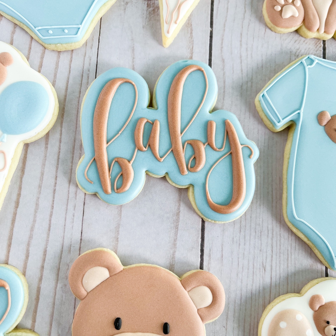 Bear Baby Shower Cookies We Can Bearly Wait Cookies - Etsy
