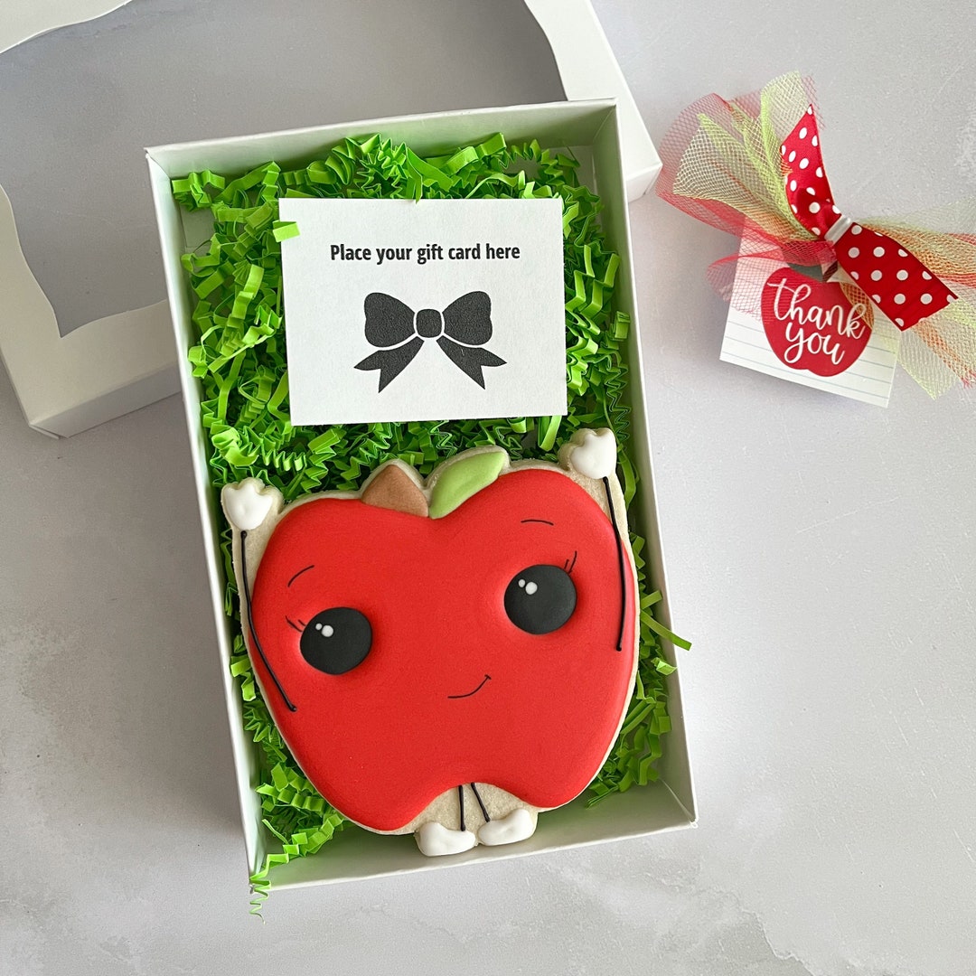 Teacher Appreciation Cookie Apple Gift Card Holder - Etsy