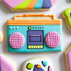 80s Birthday Cookies | Roller Skates Party Cookies - Etsy