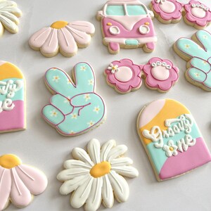 Groovy Birthday Cookies | Two Groovy | Groovy One | Five is a Vibe ...