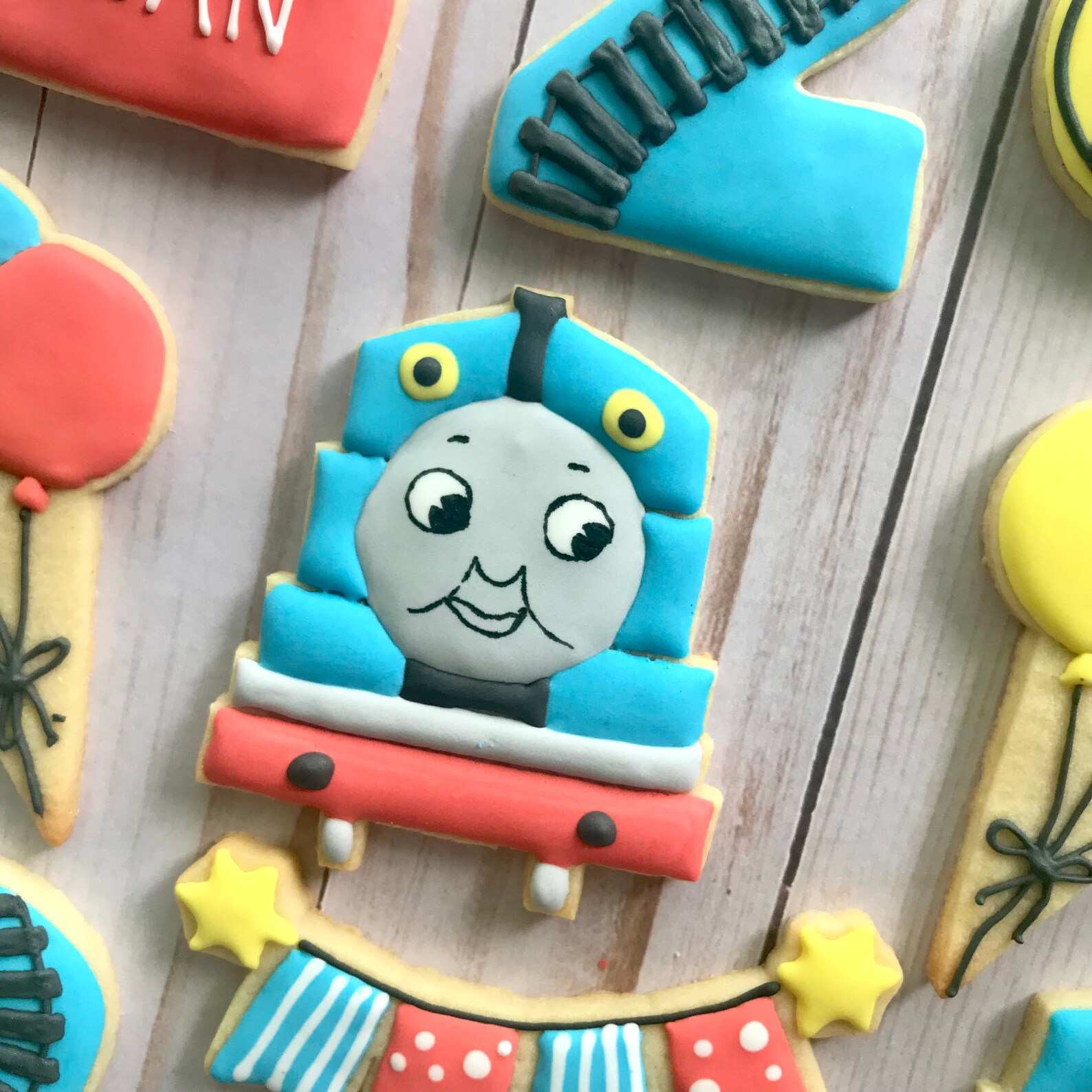 Thomas the Train Birthday Cookies Train Party Cookies - Etsy