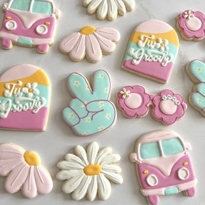 Groovy Birthday Cookies | Two Groovy | Groovy One | Five is a Vibe ...