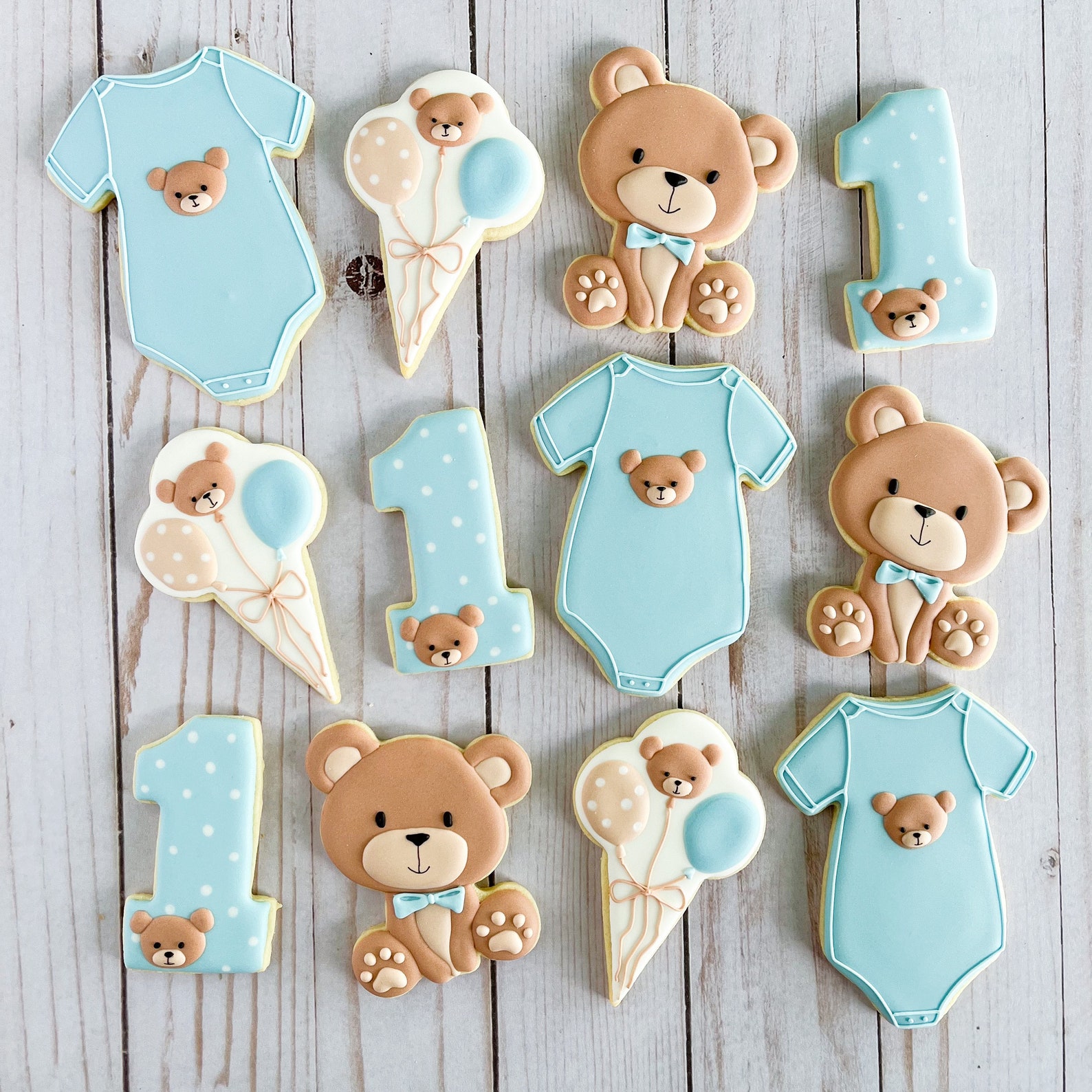 Beary Cute Birthday Cookies | Bear Birthday Party Favors - Etsy