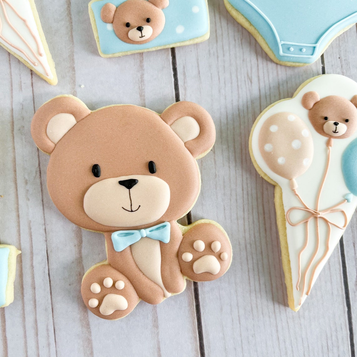 Beary Cute Birthday Cookies Bear Birthday Party Favors - Etsy