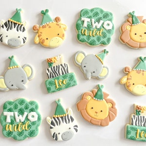 Safari Birthday Cookies | Wild One | Two Wild | Wild and Three Cookies ...