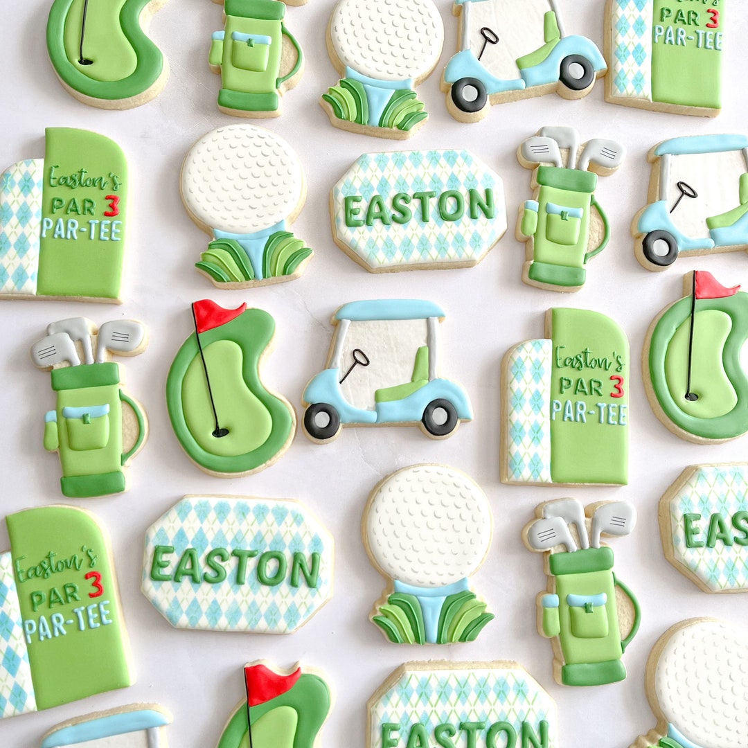 Golf Birthday Cookies | Par Tee Cookies - Etsy