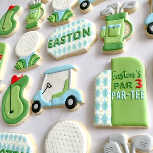 Golf Birthday Cookies | Par Tee Cookies - Etsy