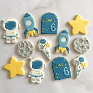 Space Birthday Cookies | Individually Wrapped Space Party Cookies - Etsy
