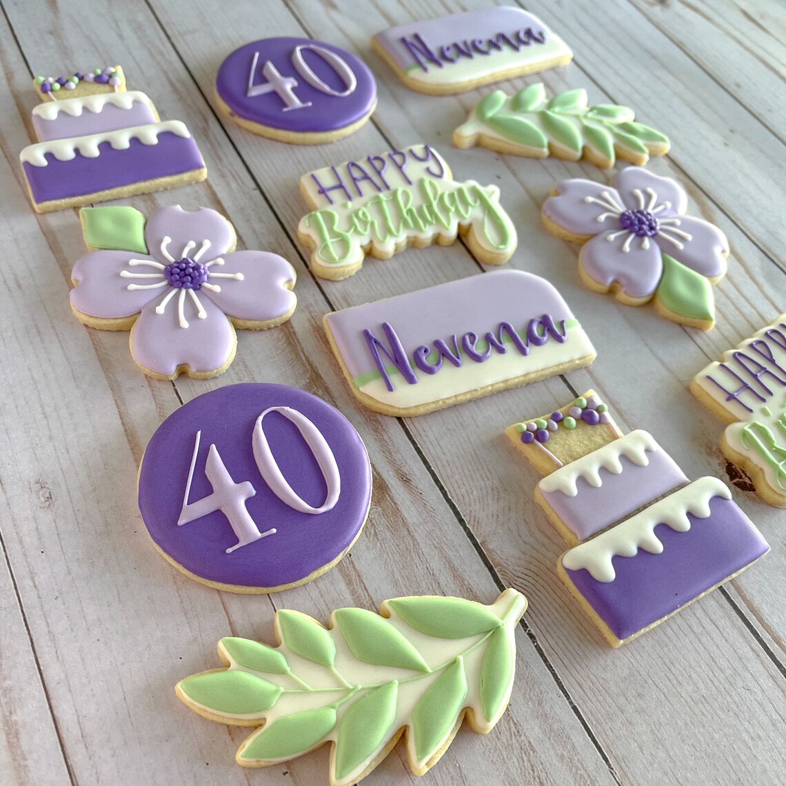Birthday Cookies | 40th Birthday Party Cookies - Etsy