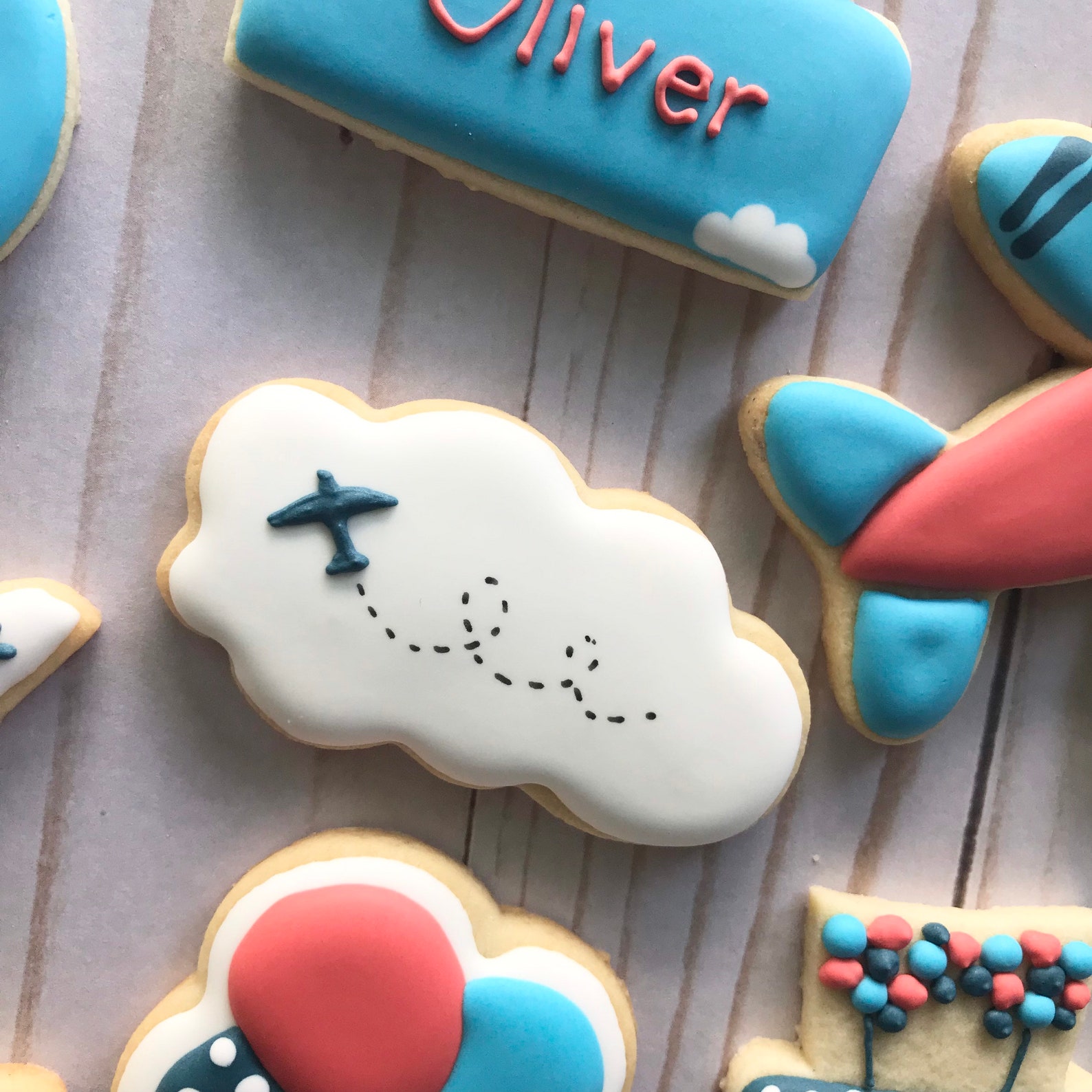 Airplane Birthday Cookies | Airplane Party Individually Wrapped Favors ...