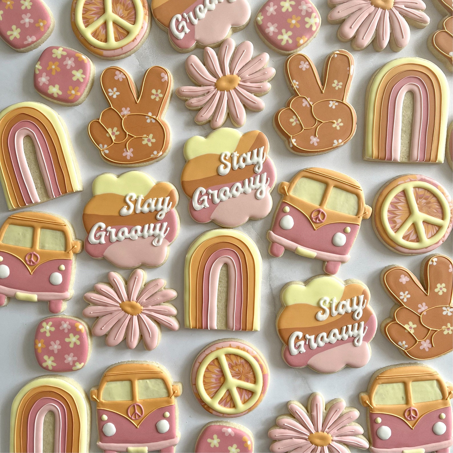 Groovy Birthday Cookies | Two Groovy | Groovy One Cookies - Etsy