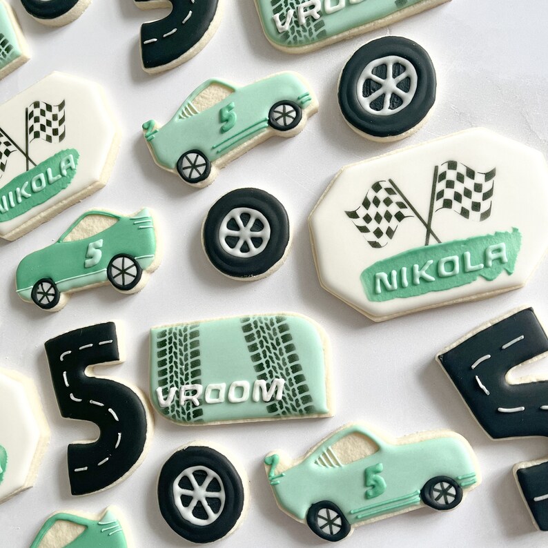 Race Cars Birthday Cookies Race Cars Party Favors - Etsy