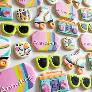 80s Birthday Cookies | Roller Skates Party Cookies - Etsy