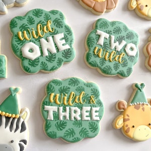 Safari Birthday Cookies | Wild One | Two Wild | Wild and Three Cookies ...