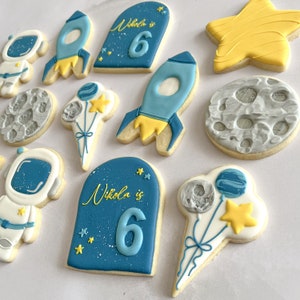 Space Birthday Cookies | Individually Wrapped Space Party Cookies - Etsy
