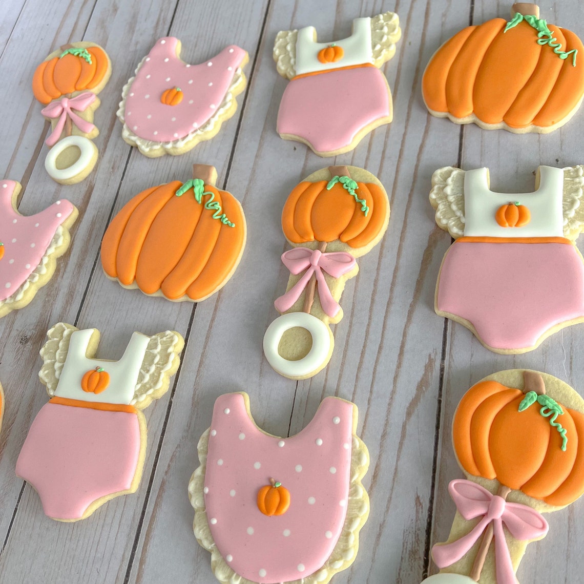 Pumpkin Baby Shower Cookies | A Little Pumpkin is on the Way Cookies - Etsy