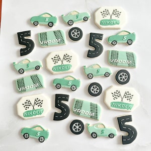Race Cars Birthday Cookies | Race Cars Party Favors - Etsy