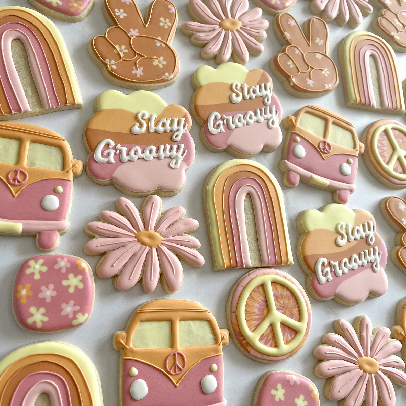 Groovy Birthday Cookies Two Groovy Groovy One Cookies - Etsy
