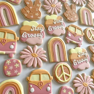 Groovy Birthday Cookies | Two Groovy | Groovy One Cookies - Etsy