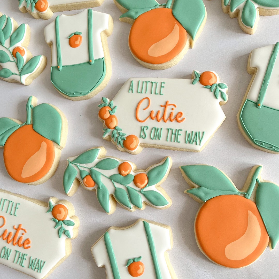 A Little Cutie Baby Shower Cookies | A Little Cutie is on the Way ...