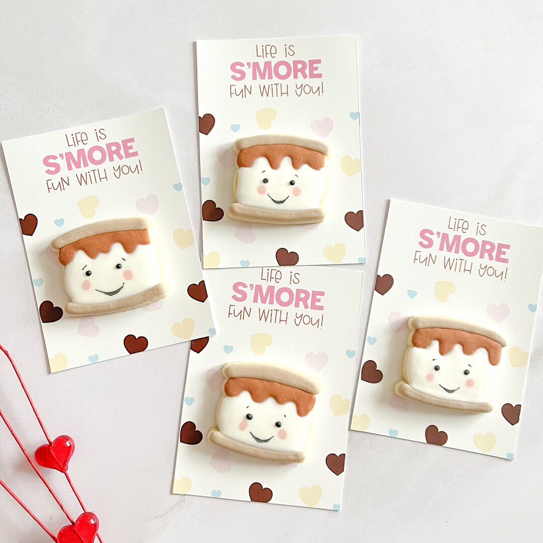 12 Valentines Day Cookie Cards Life is Smore Fun With You - Etsy