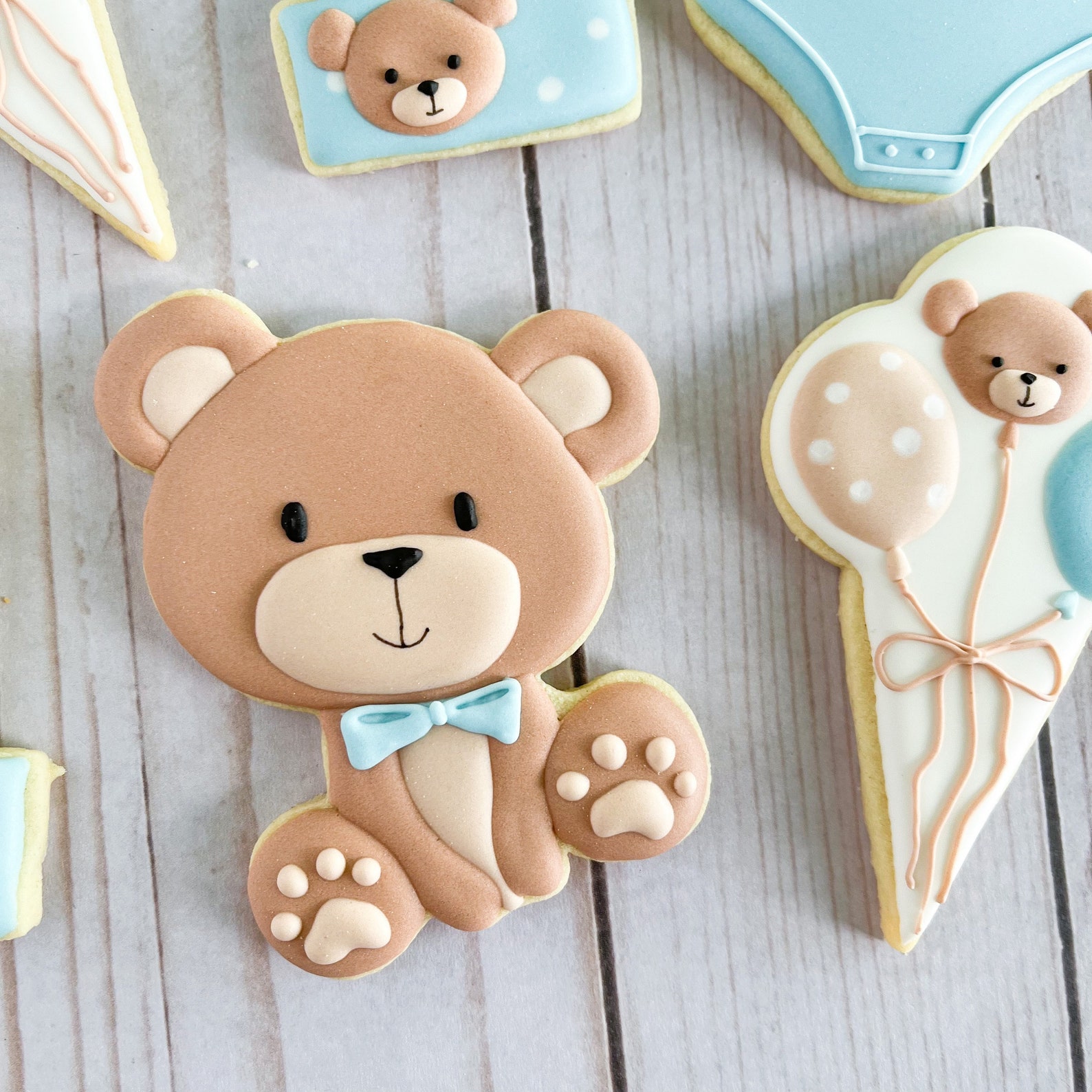 Bear Baby Shower Cookies | We Can Bearly Wait Cookies - Etsy