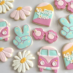 Groovy Birthday Cookies | Two Groovy | Groovy One | Five is a Vibe ...