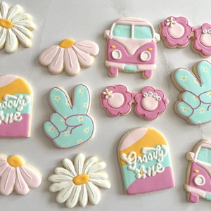 Groovy Birthday Cookies | Two Groovy | Groovy One | Five is a Vibe ...