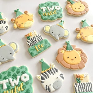 Safari Birthday Cookies | Wild One | Two Wild | Wild and Three Cookies ...