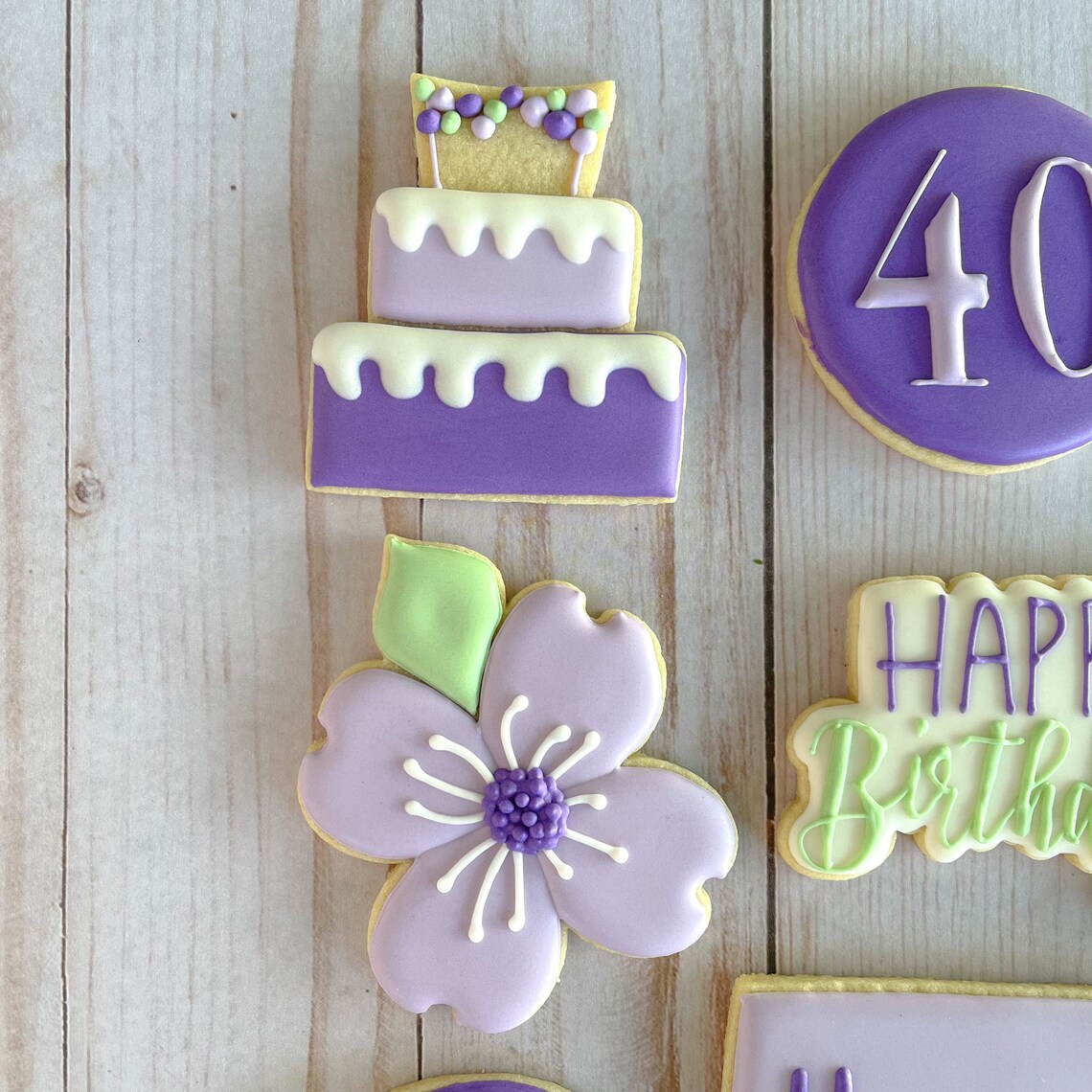 Birthday Cookies 40th Birthday Party Cookies - Etsy