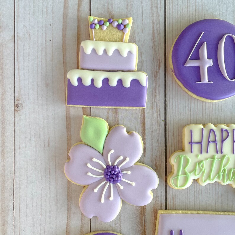 Birthday Cookies | 40th Birthday Party Cookies - Etsy