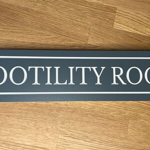 Bootility Room Sign, Farrow & Ball, Wall Sign, Door Sign, Shelf Sitter ...
