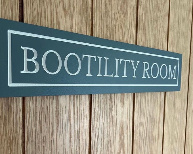 Bootility Room Sign, Farrow & Ball, Wall Sign, Door Sign, Shelf Sitter ...