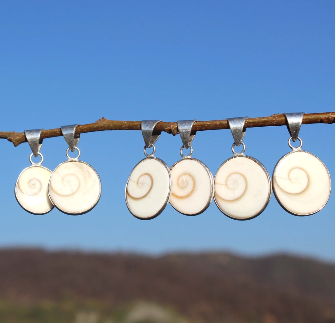 Shiva Shell Pendants, Boho Handmade Pendant, Shiva Shell Crystal ...