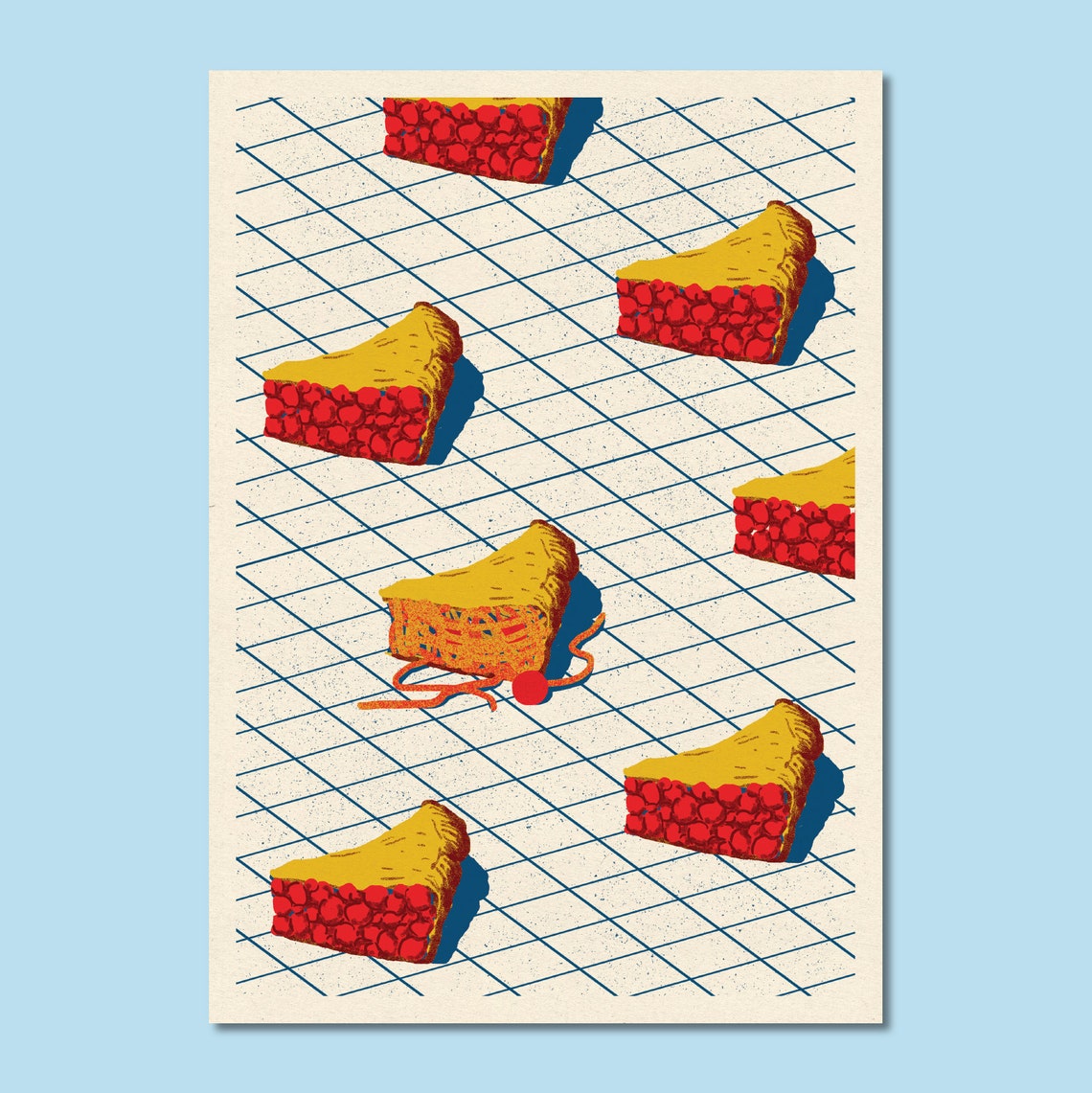 Your Fav Pie Art Print | Food Illustration | Isometric Drawing | Home ...