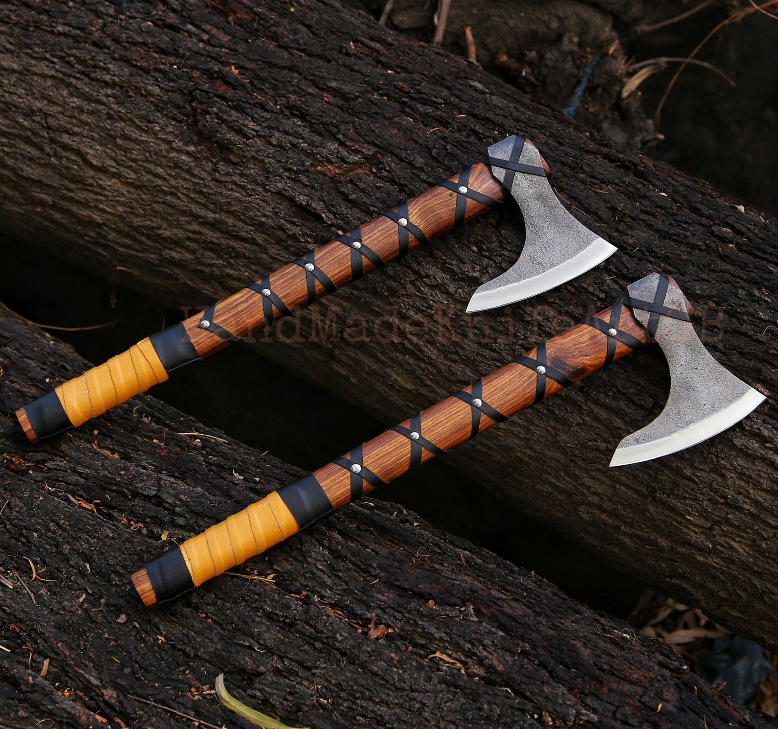 Custom Handmade Carbon Steel Ragnar Viking Axe With Leather - Etsy