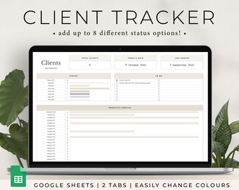 Client Tracker Spreadsheet Google Sheets Small Business - Etsy