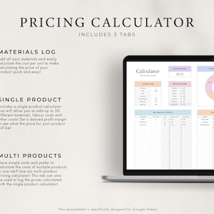 Pricing Calculator Spreadsheet, Price Handmade Products Google Sheet ...