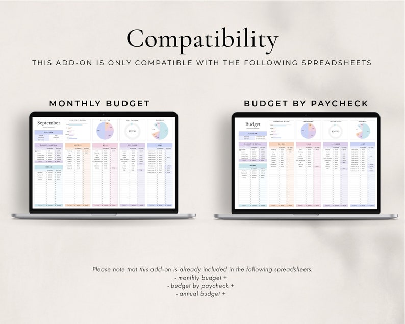 ADD-ON: Debt Snowball and Debt Avalanche Add-on for Our Monthly Budget ...