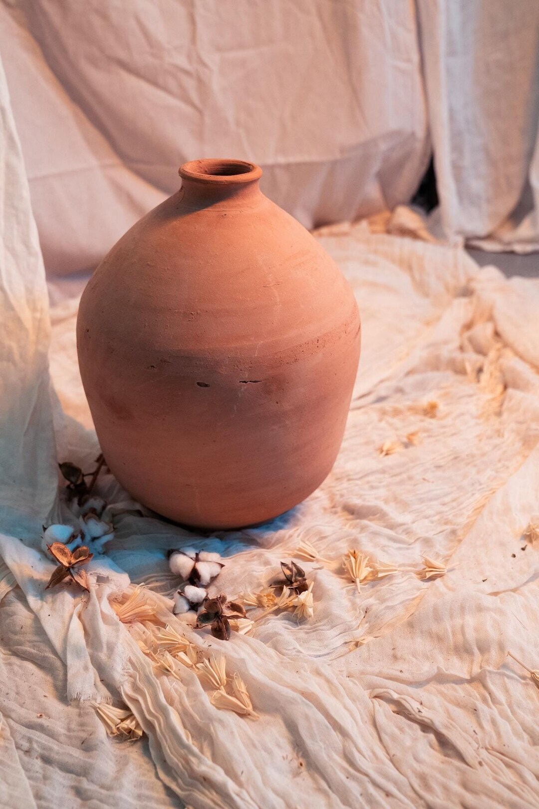 Unique: Handmade Clay Vase, Sand From Mecca, Terracotta Vessel, Wabi ...