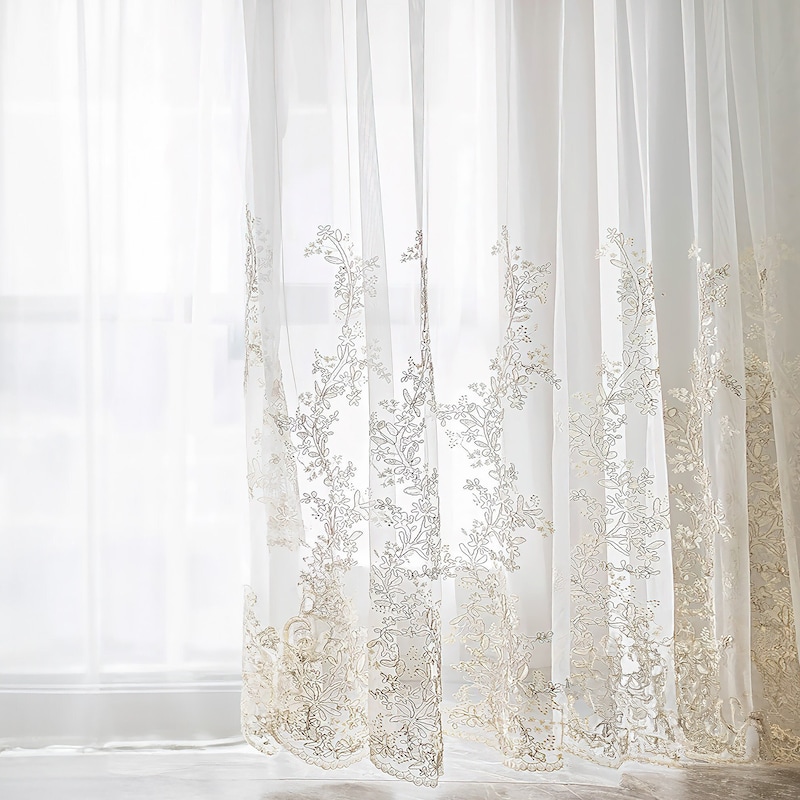 Embroidered Curtains - Etsy