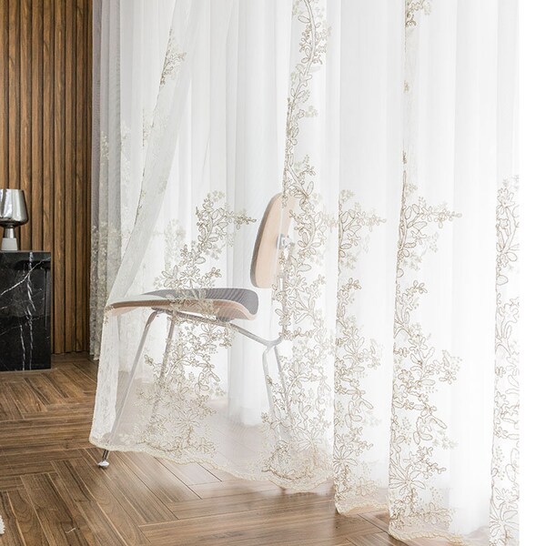 Embroidered Curtains - Etsy
