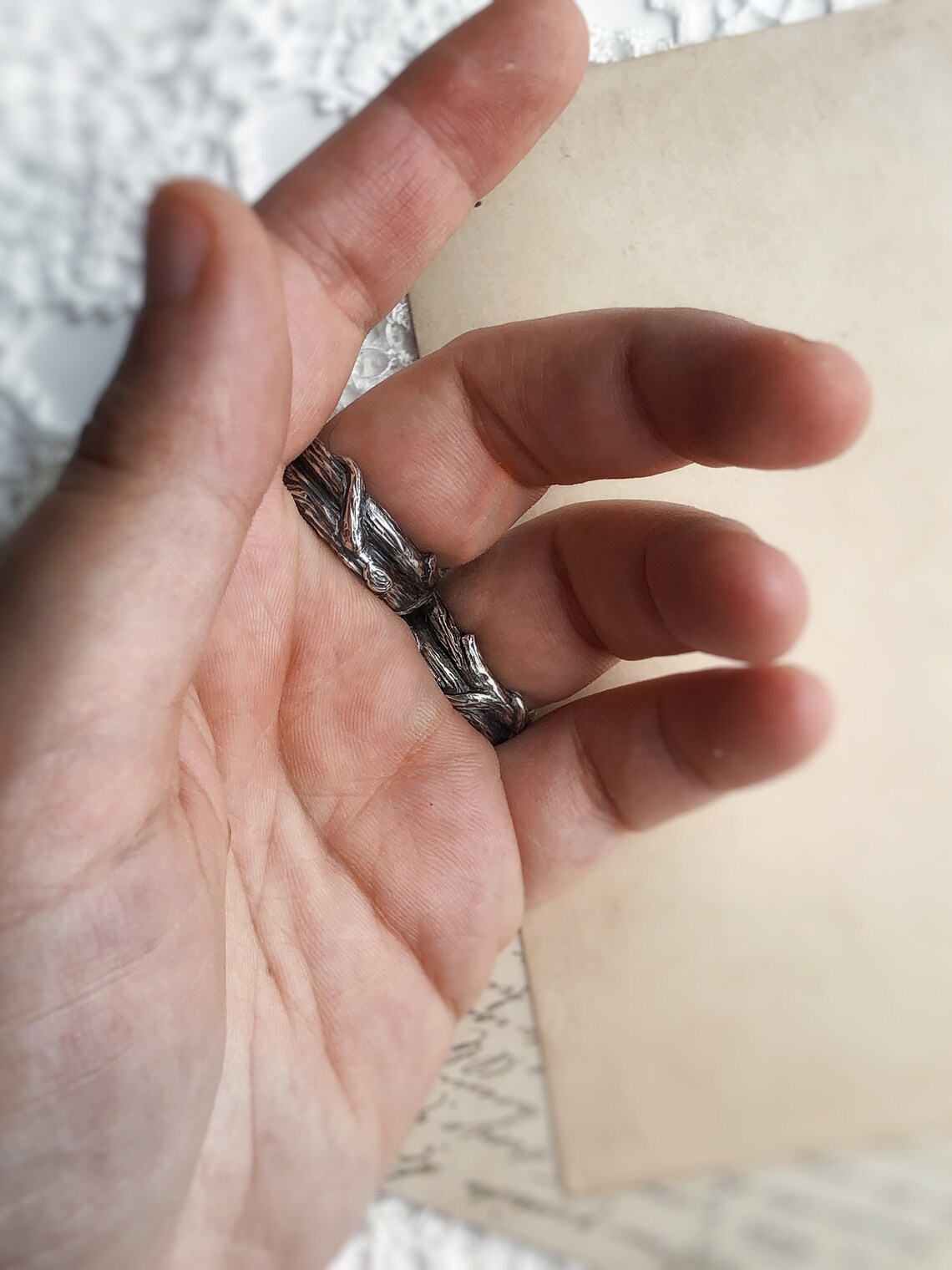 Intertwined Trees Ring Witch Aesthetic, Alternative Wedding Rings ...