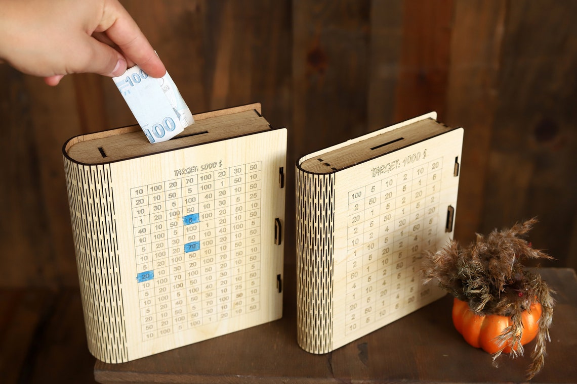 Money Box Savings, Cash Box Challenge, Piggy Bank, Money Box for Kids ...