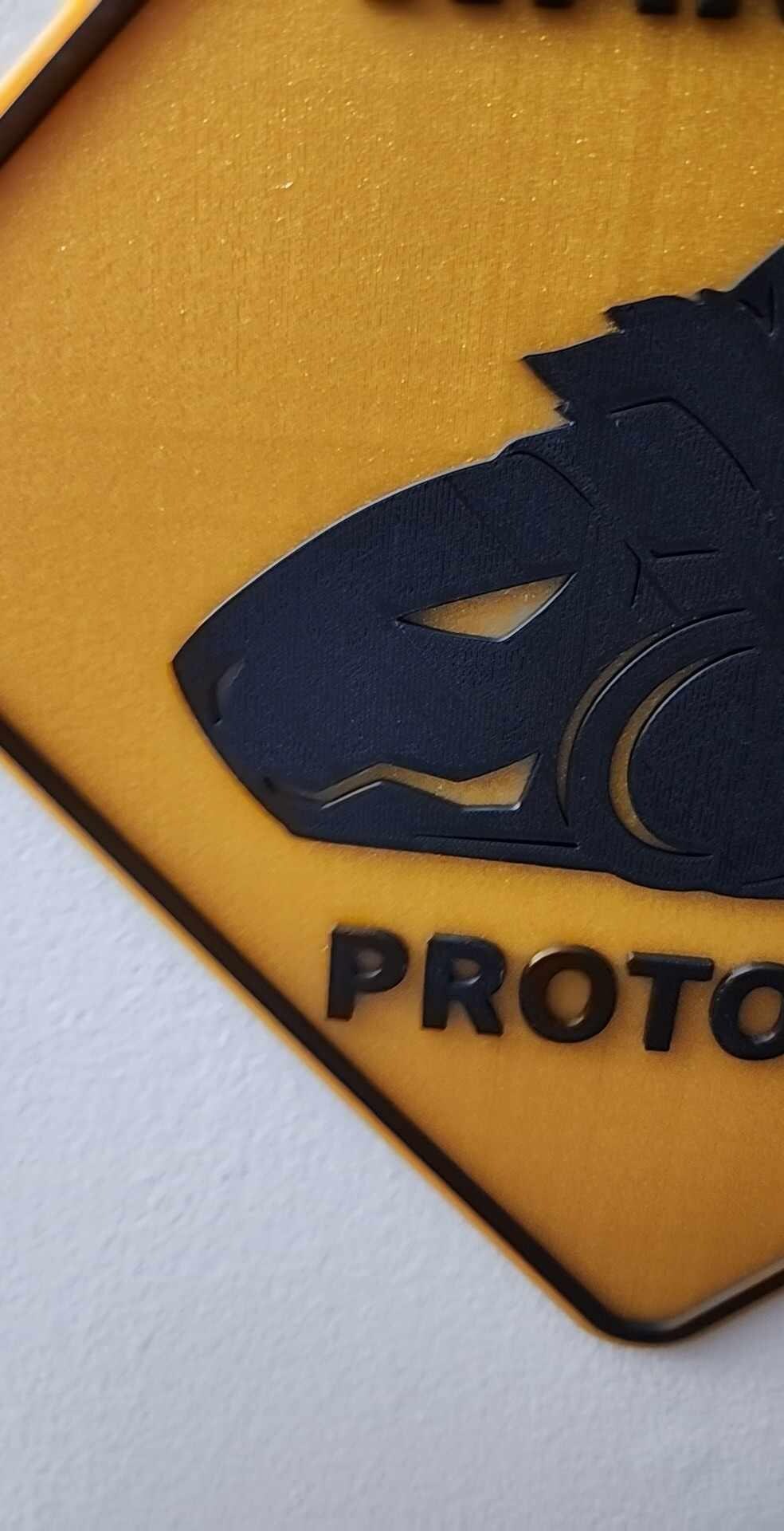 Warning Protogen Sign 3d Printed (2 Sizes) - Etsy