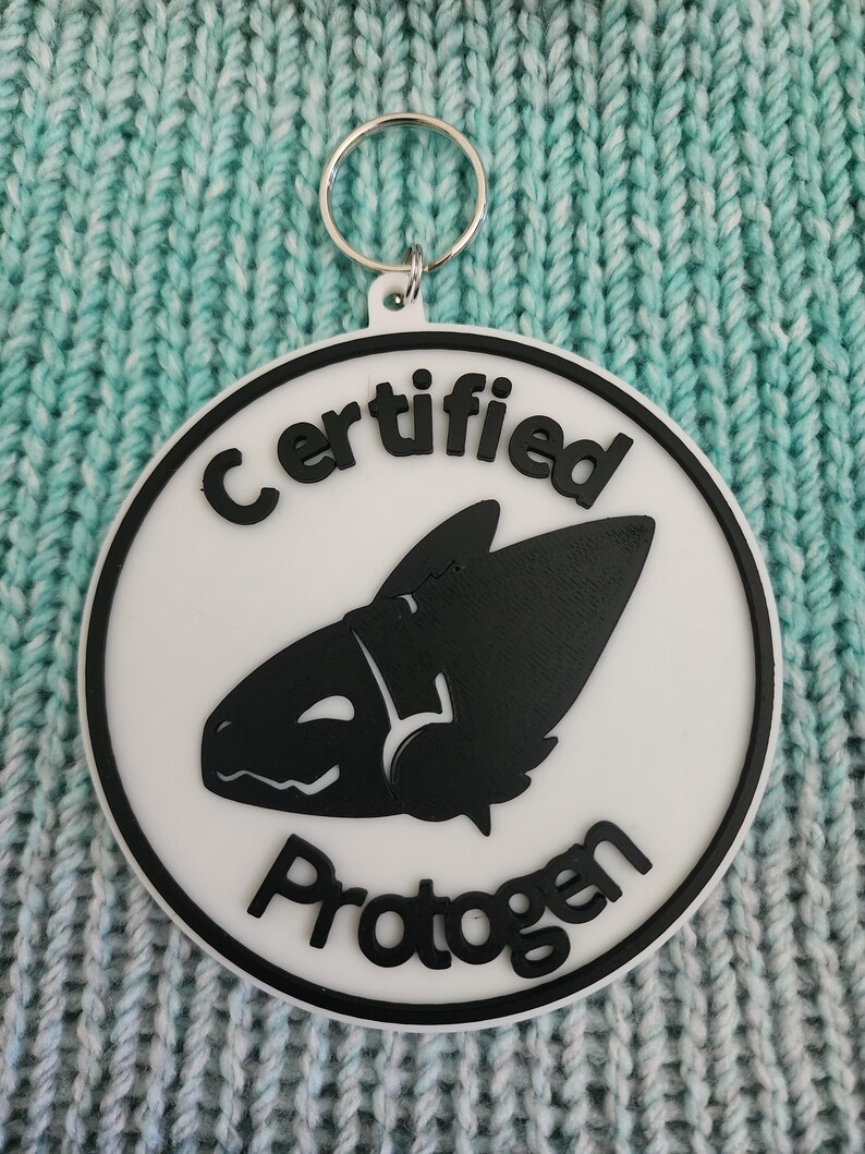 4 Inch "certified Protogen" Fursona Furry Keychain or Fursuit Collar ...